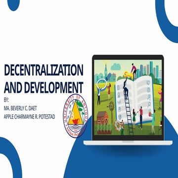 Decentralization, devolution and deconcentration | PPTX