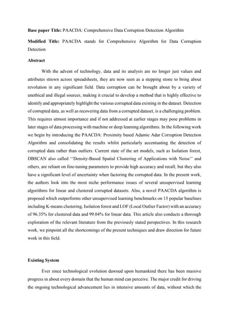 Paacda Comprehensive Data Corruption Detection Algorithmdocx 2283