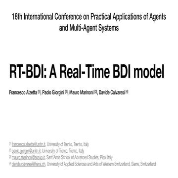 RT-BDI: A Real-Time BDI model | PPT
