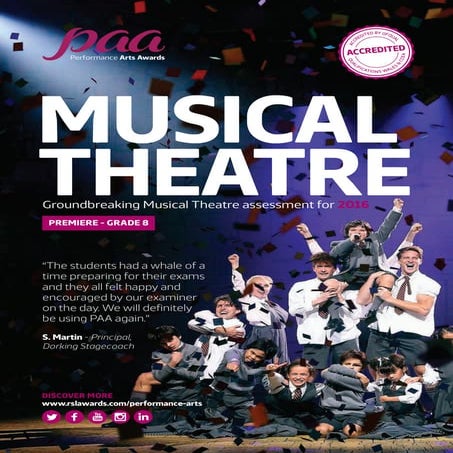 PAA 2016 Musical Theatre Flyer | PDF | Educational Assessment | Education