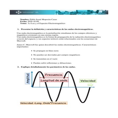 La luz y el espectro electromagnetico | PDF