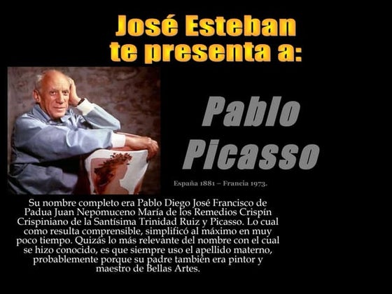 Pablo Ruiz Picasso- Power Point (Español) 1º Primaria | PPT