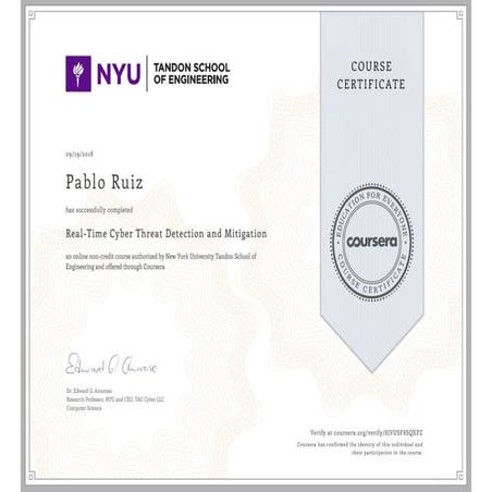 Real-Time Cyber Threat Detection and Mitigation - Diploma - NYU - Pablo ...