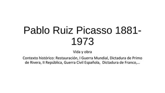 Picasso etapa rosa 1904 1907 | PPT