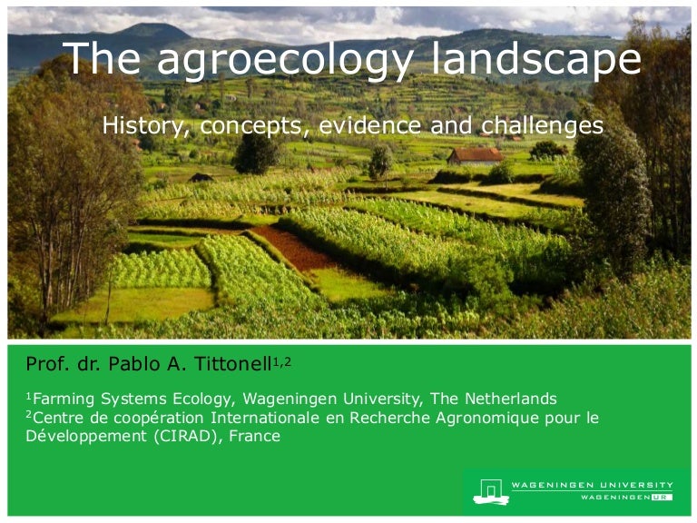 The Agroecology landscape
