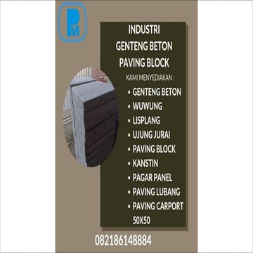 Pabrik paving block abu batu Lowokwaru | PPT