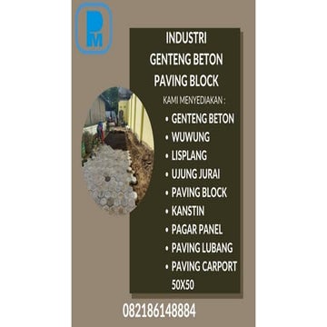Pabrik paving block jalan Blimbing | PDF