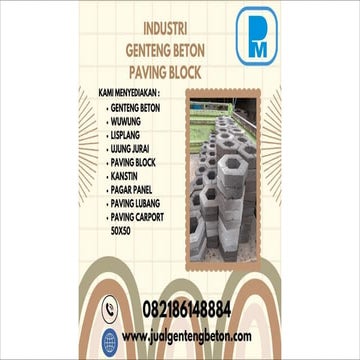 Pabrik paving block rumput Malang | PDF