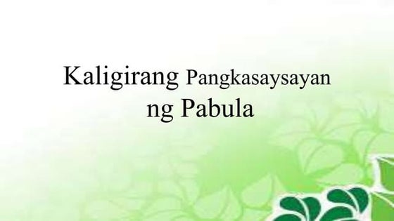 Filipino 9 Pabula | PPTX