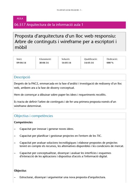 Arquitectura de l'informacio_pac1 | PDF