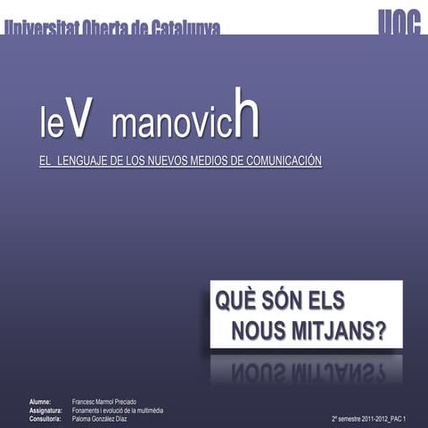 Pac1 Lev Manovich | PPT