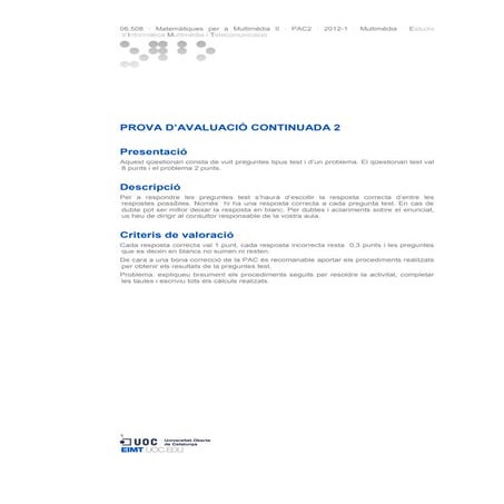 Narrativa interactiva - Pac2 - Lídia Bria | PDF