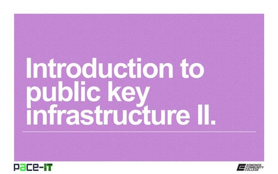 public key infrastructure | PPTX