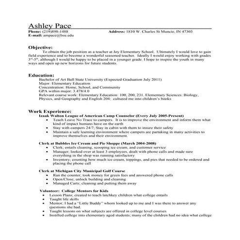 Pace Resume | PDF