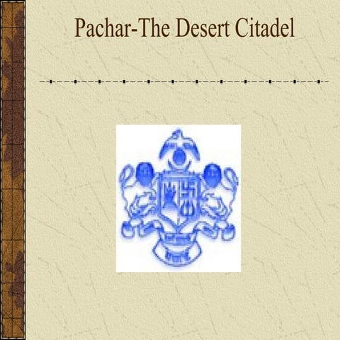Pachar-The Desert Citadel | PPT | Hinduism | Religion & Spirituality