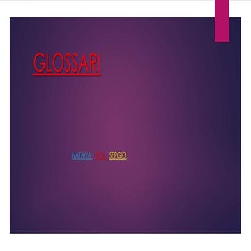Glossari | PPTX