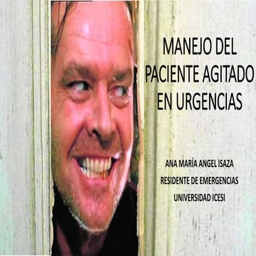 Paciente agitado en urgencias | PPT