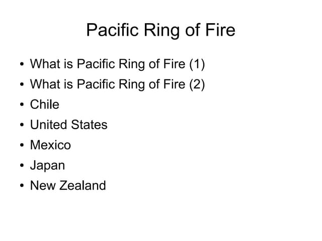 Pacific ring of fire | PPTX