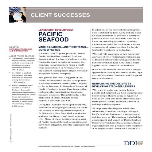 Pacific Seafood Client success | PDF