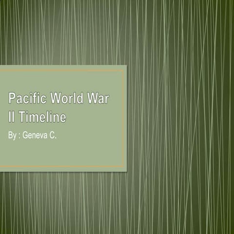 Pacific world war ii timeline | PPTX