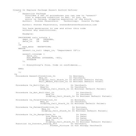 Package assert | TXT