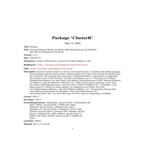 Package cluster r | PDF