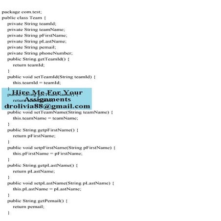 package com.test;public class Team { private String teamId;.pdf