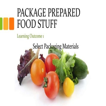 PACKAGE PREPARED FOOD STUFF power points | PPTX