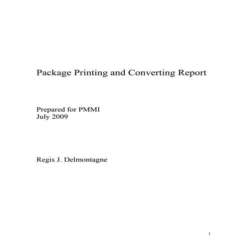 Package printing and converting report | DOC