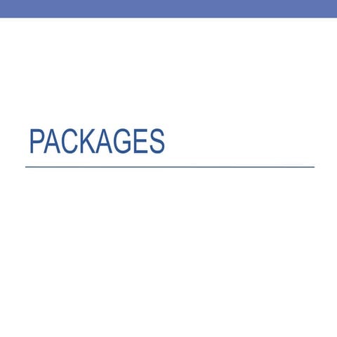 Packages | PPT