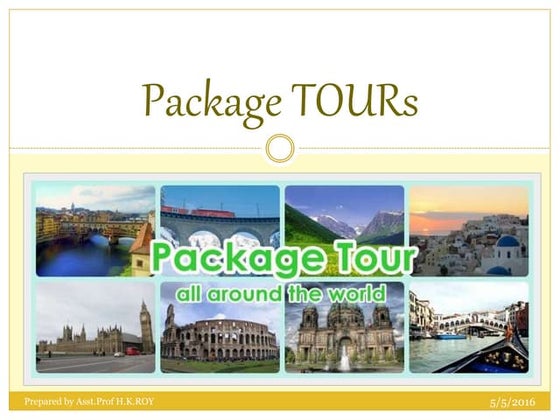 Classification of Tour Packages | PPT