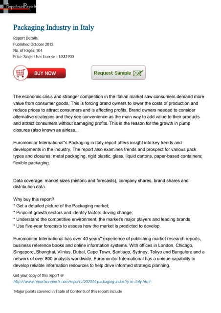 Packaging Industry in Australia | PDF