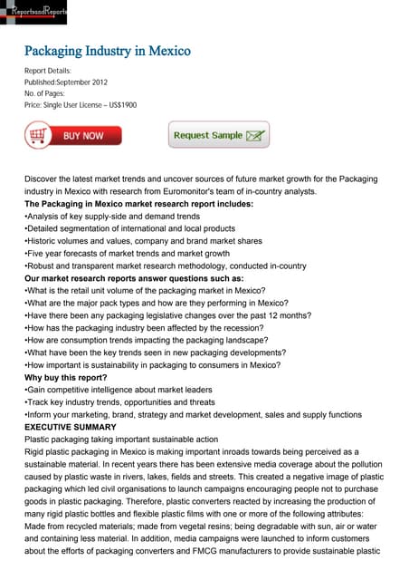 Packaging Industry in Spain | PDF