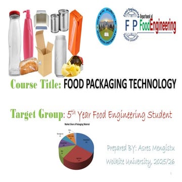 FOOD PACKAGING TECHNOLOGY COURSE FOR FRESH | PDF