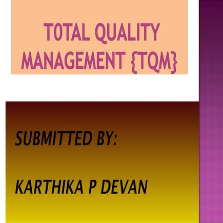 TOTAL QUALITY MANAGEMENT | PPT