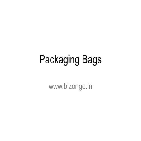 Packaging bags - paper bags | PPTX
