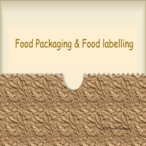 Packaging & food labelling | PPT