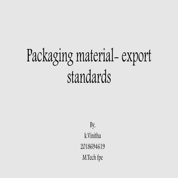 PACKAGING OF FRUITS & VEGETABLES | PPTX