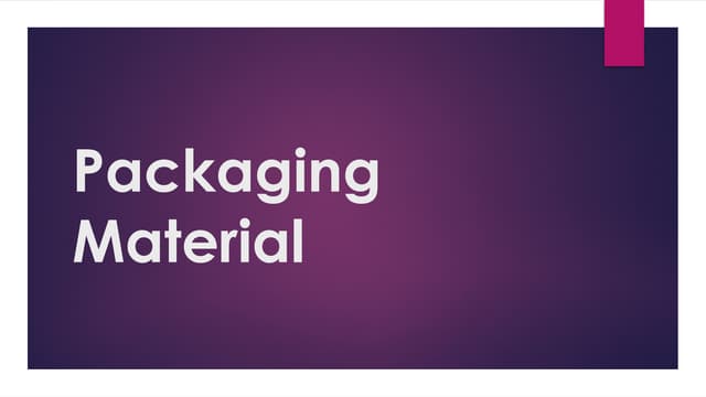 Defect of packaging | PPTX