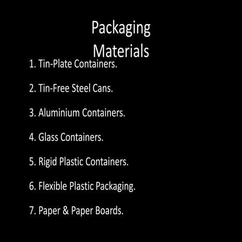 Packaging materials advantages and disadvantages | PPTX