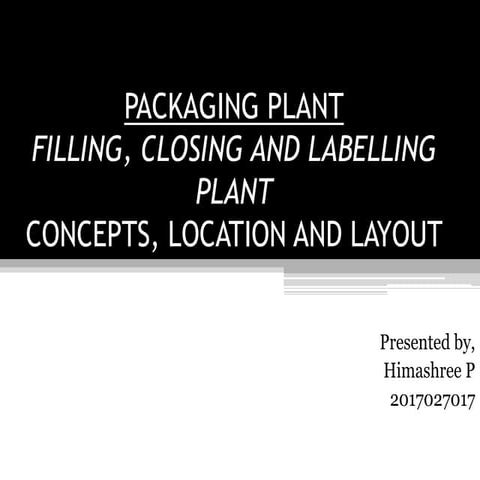 Packaging plant (lec8) | PPTX