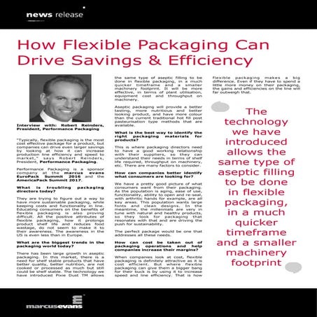 How Flexible Packaging Can Drive Savings & Efficiency-Robert Reinders ...