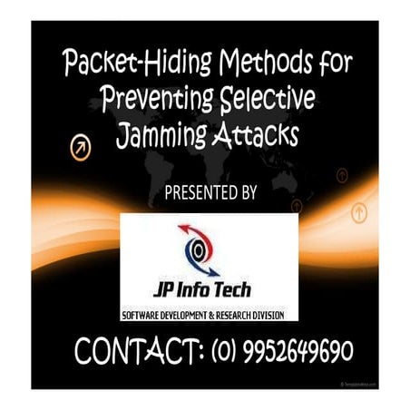 Packet Hiding Methods For Preventing Selective Jamming Attacks Pdf Computer Networking