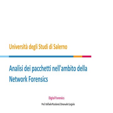Analisi dei pacchetti in ambito Network Forensics | PPT