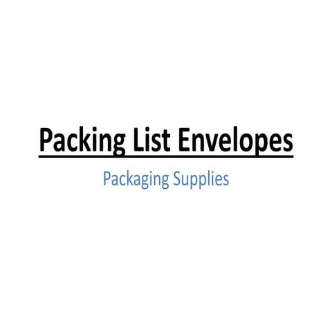 Packing List Envelopes | PPTX