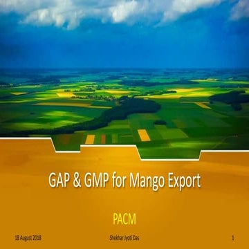 GAP & GMP for Mango Export | PPTX