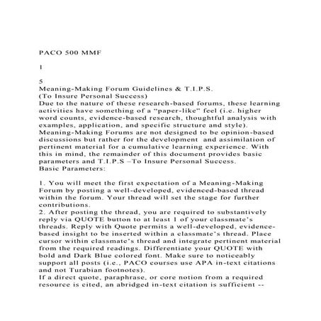 forum 2 paco 500 Liberty University.docx