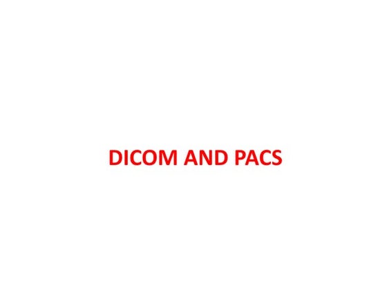 Interface between ris his & pacs | PPTX | Computing | Technology & Computing