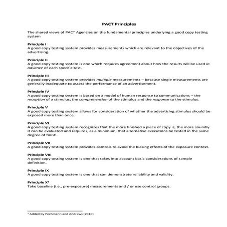 PACT Principles | PDF