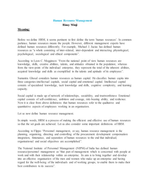 Human resources fundaments & its Objectives | PPTX